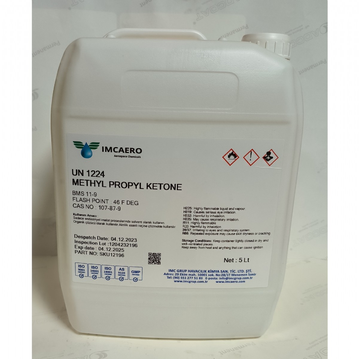 MPK METHYL PROPYL KETONE BMS 11-9 GRADE 1 | KÄ°MYASALLAR | imcaerocom